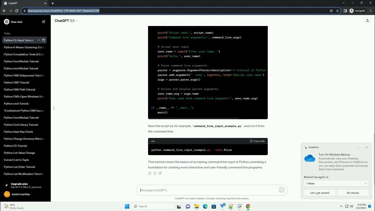 Python Command Line Input Youtube