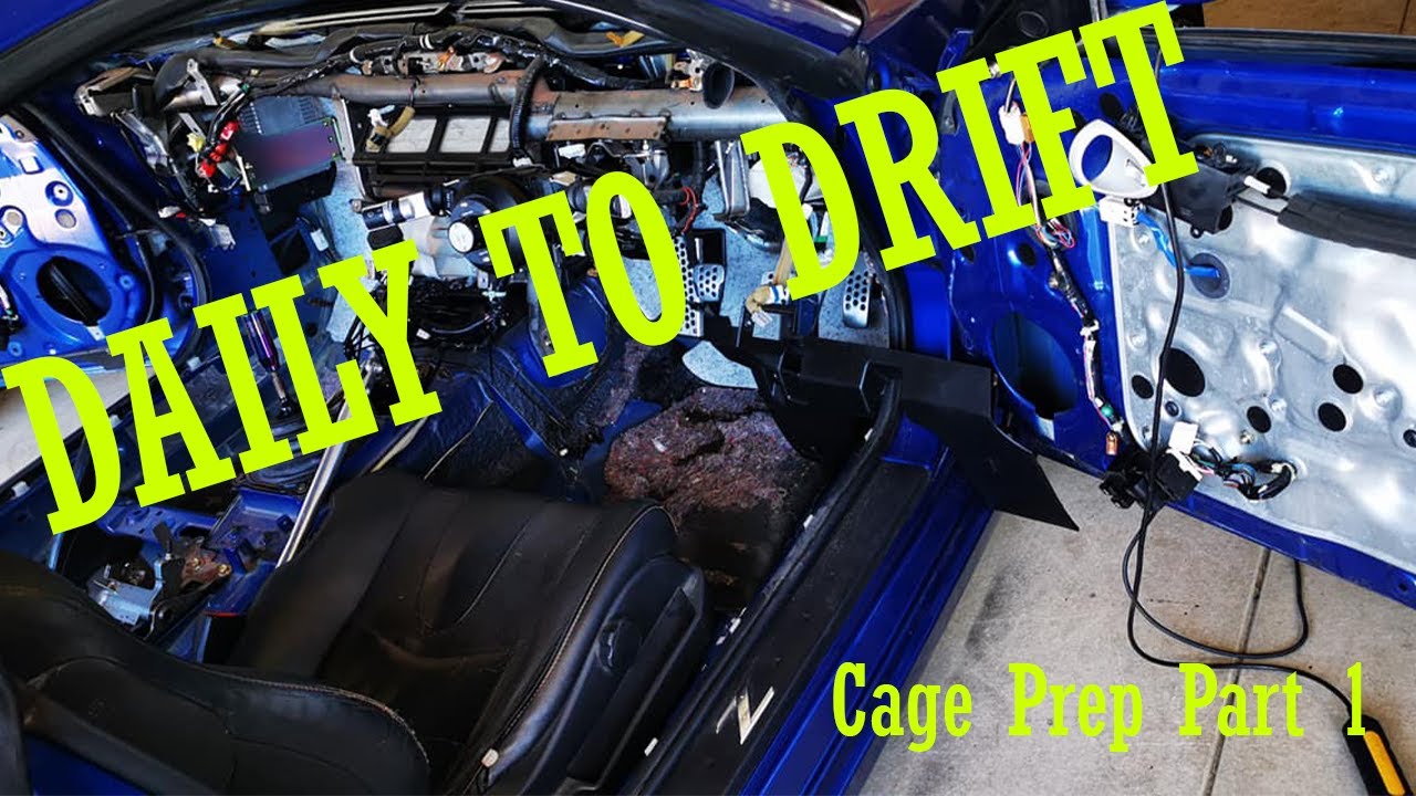 (Daily to Drift) 350z cage prep part 1 - YouTube