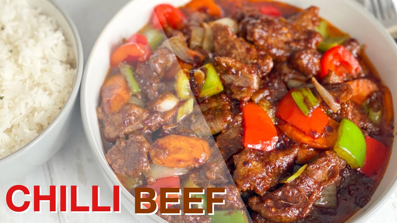 CHILLI BEEF RECIPE || HOW TO MAKE CHILLI BEEF || BEE'SKITCHEN - YouTube