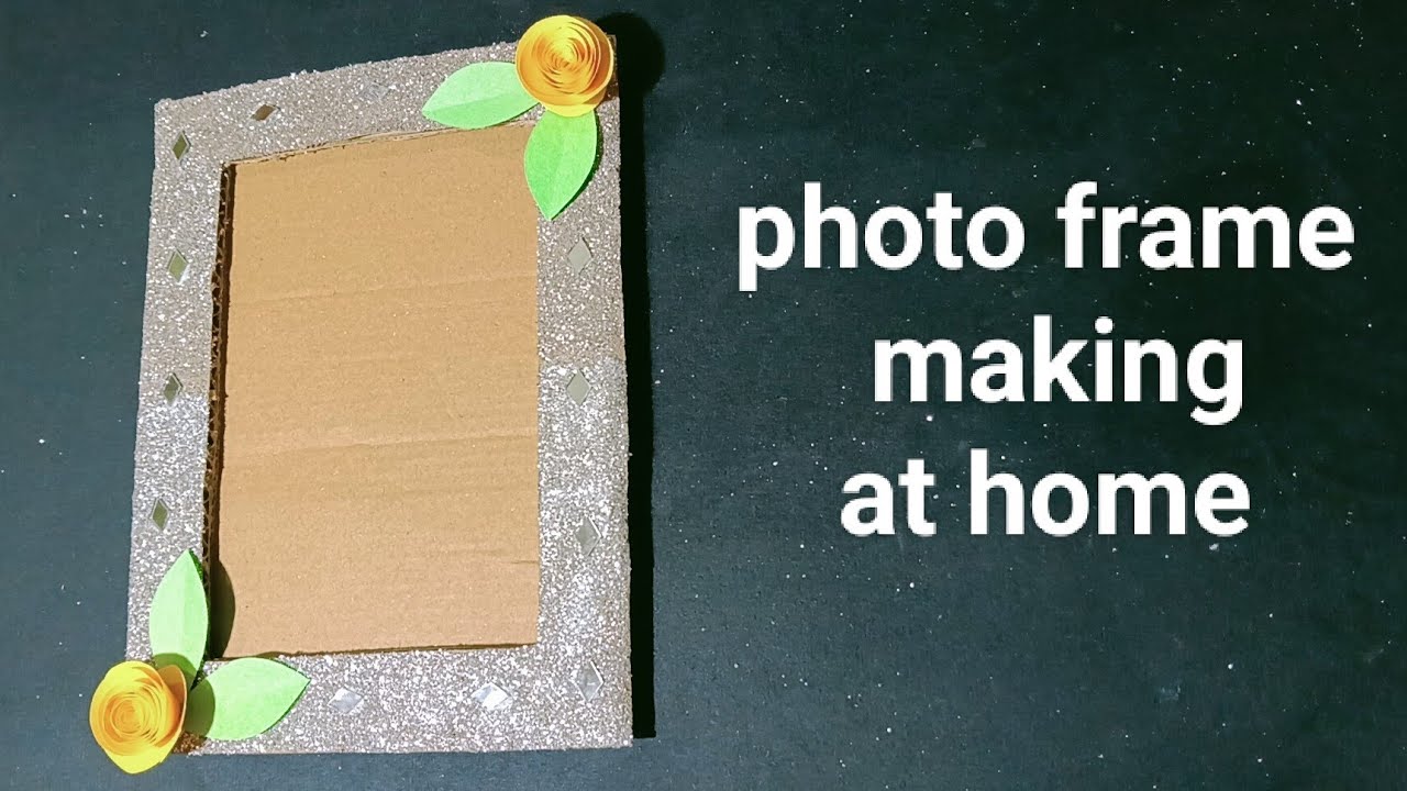 easy and quick decoration ideas with cardboard/photo frame making at ...
