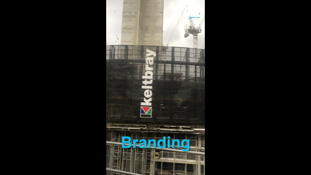 Cladding Screens - Branding | Central London - Construction Site - YouTube