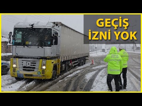 Tır ve Kamyonlar Kaynaşlı'da Bekletiliyor