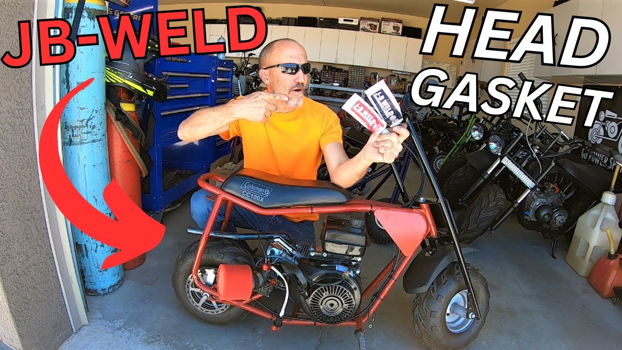 When you use J-B WELD as a head gasket on a mini bike - YouTube