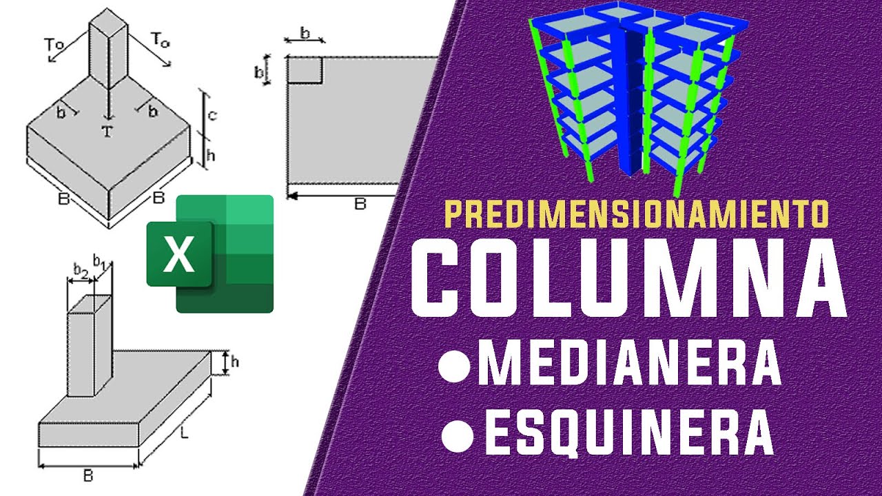 PREDIMENSIONAMIENTO DE COLUMNA MEDIANERA Y ESQUINERA - YouTube