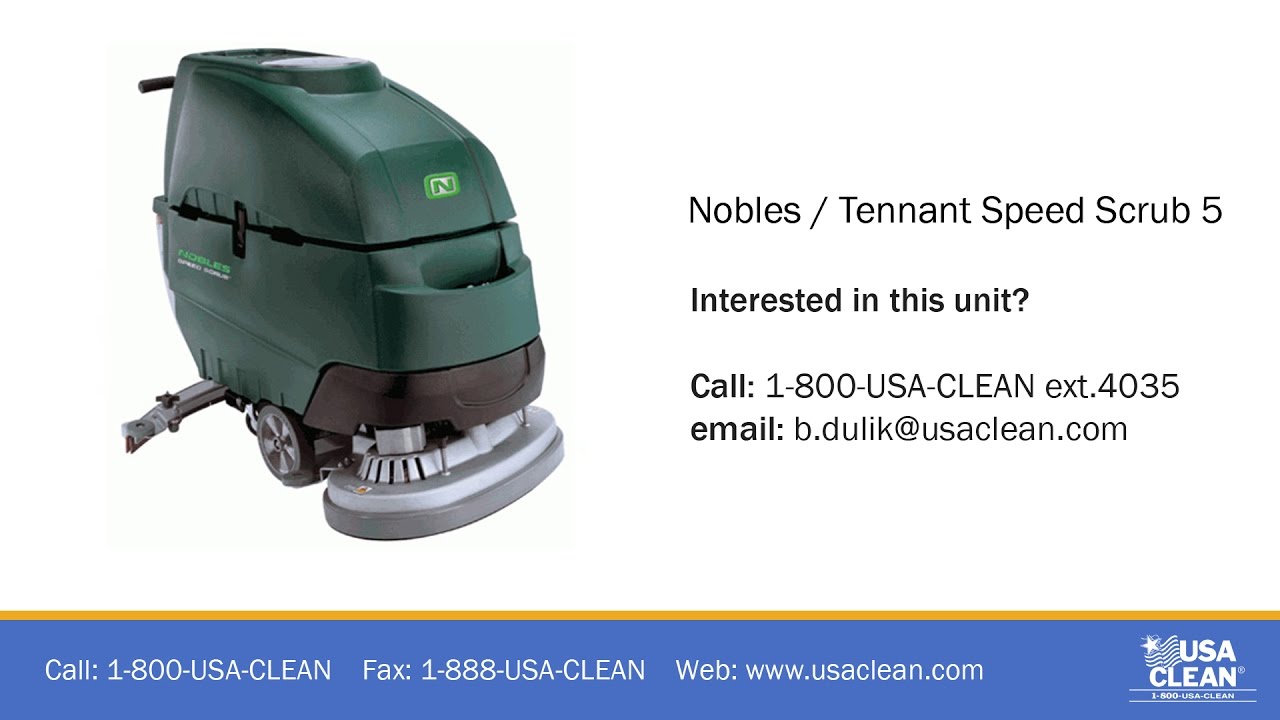 USA-CLEAN Tennant Nobles SS5 - YouTube