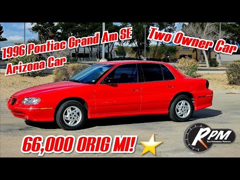 SOLD! TEST DRIVE! 1996 PONTIAC GRAND AM SE 66,000 ORIG MILES! ⭐ ...