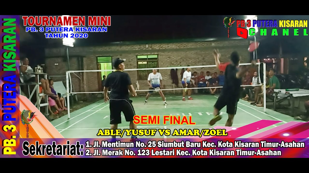 Able/Yusuf VS Amar/Zoel | SEMI FINAL TOURENAMEN MINI PB 3 PUTERA ...