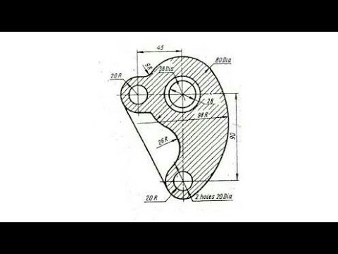 HOW TO DRAW ROCKER ARM IN AUTOCAD2007 in 3 minutes - YouTube