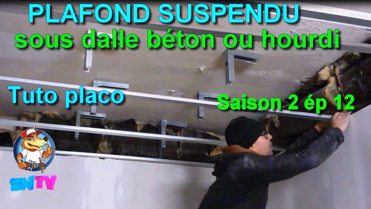 PLACO faire un plafond suspendu avec une astuce simple et des suspentes ...