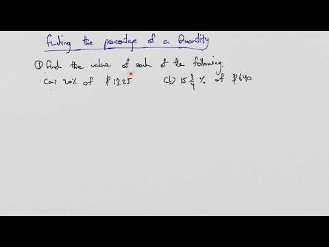 Finding Percentage of a Quantity and Comparing quantities using ...