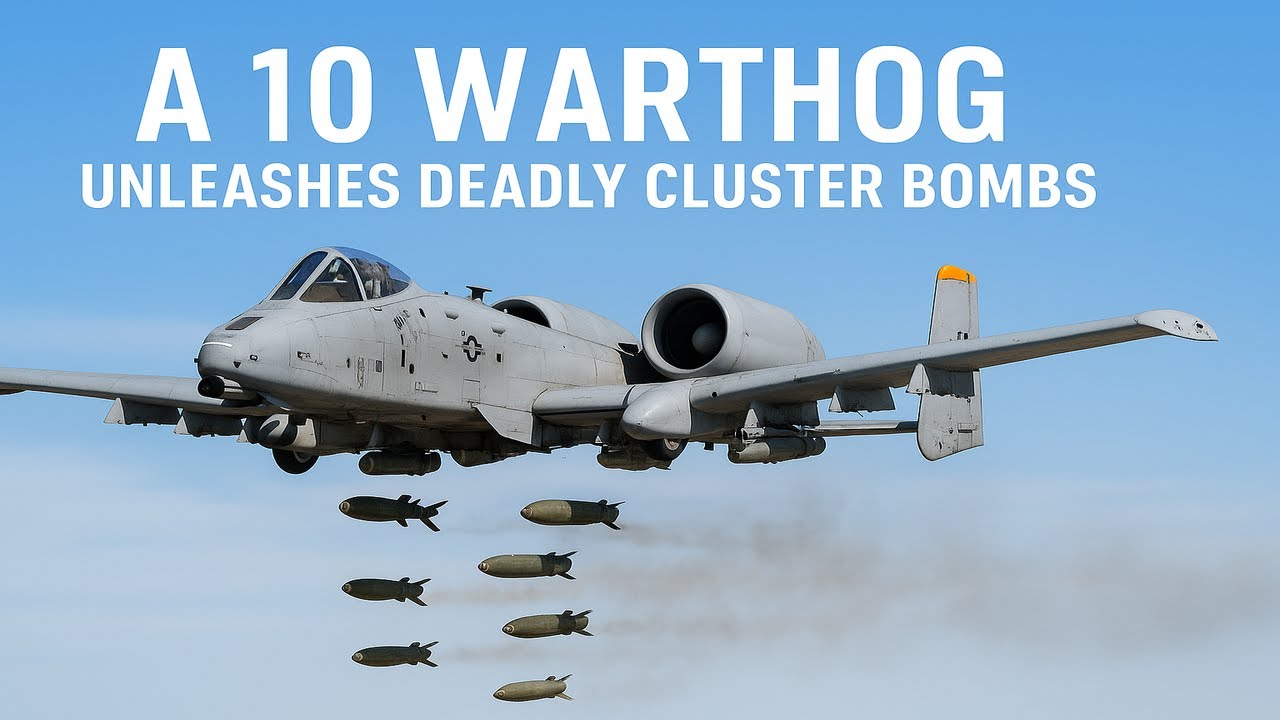A 10 Warthog Unleashes Deadly Cluster Bombs #A10 #army - YouTube