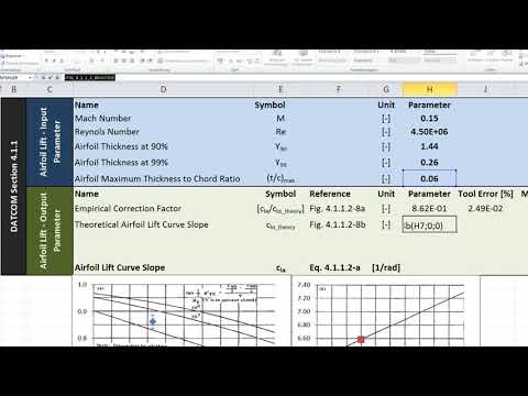 DATCOM Excel Sample - YouTube