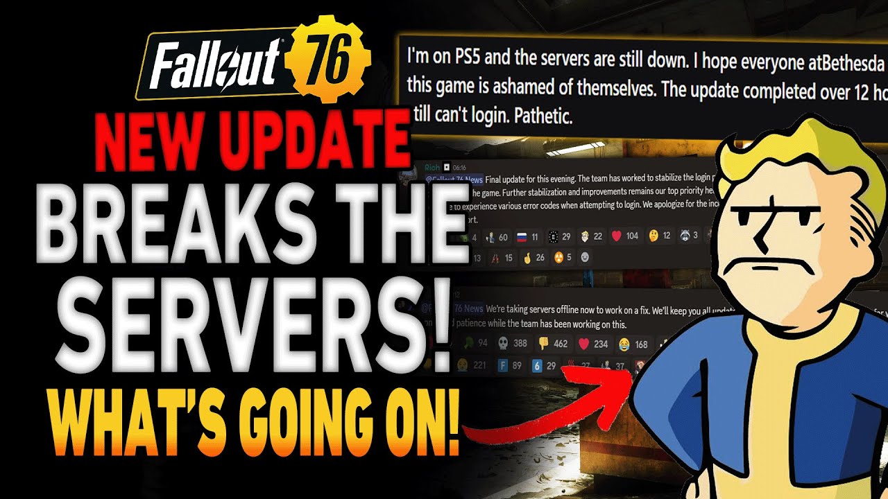 Fallout 76 Burning Springs Update CRASHES GLOBAL SERVERS! - Bethesda's ...