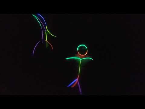 Glow stick dancing - YouTube