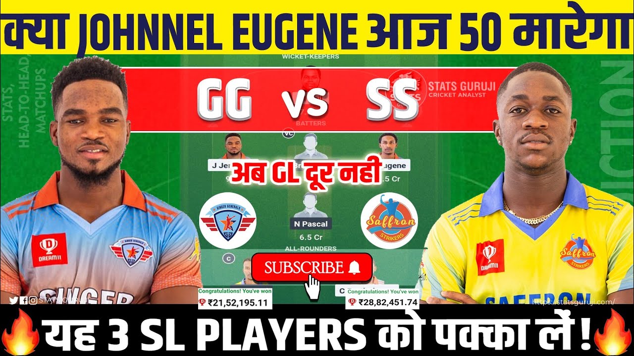 GG vs SS Dream11, GG vs SS Dream11 Team, GG vs SS Dream11 Prediction ...
