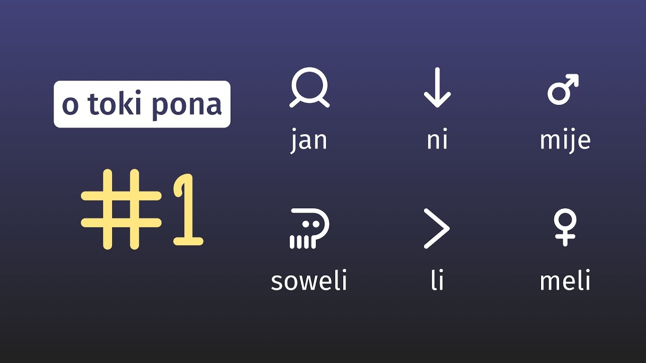🟣 [tok] o toki pona # 1 Learn Toki Pona with pictures #TokiPona # ...