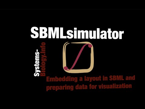 Embedding a Model Layout in an SBML File and Preparation of Experimental Data