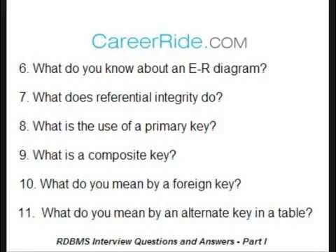 RDBMS Interview Questions and Answers - Part 1 - YouTube