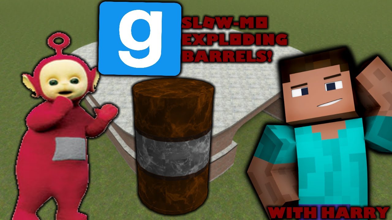 SLOW-MO EXPLODING BARRELS! | Garry's Mod Funny Moments w/ Harry - YouTube