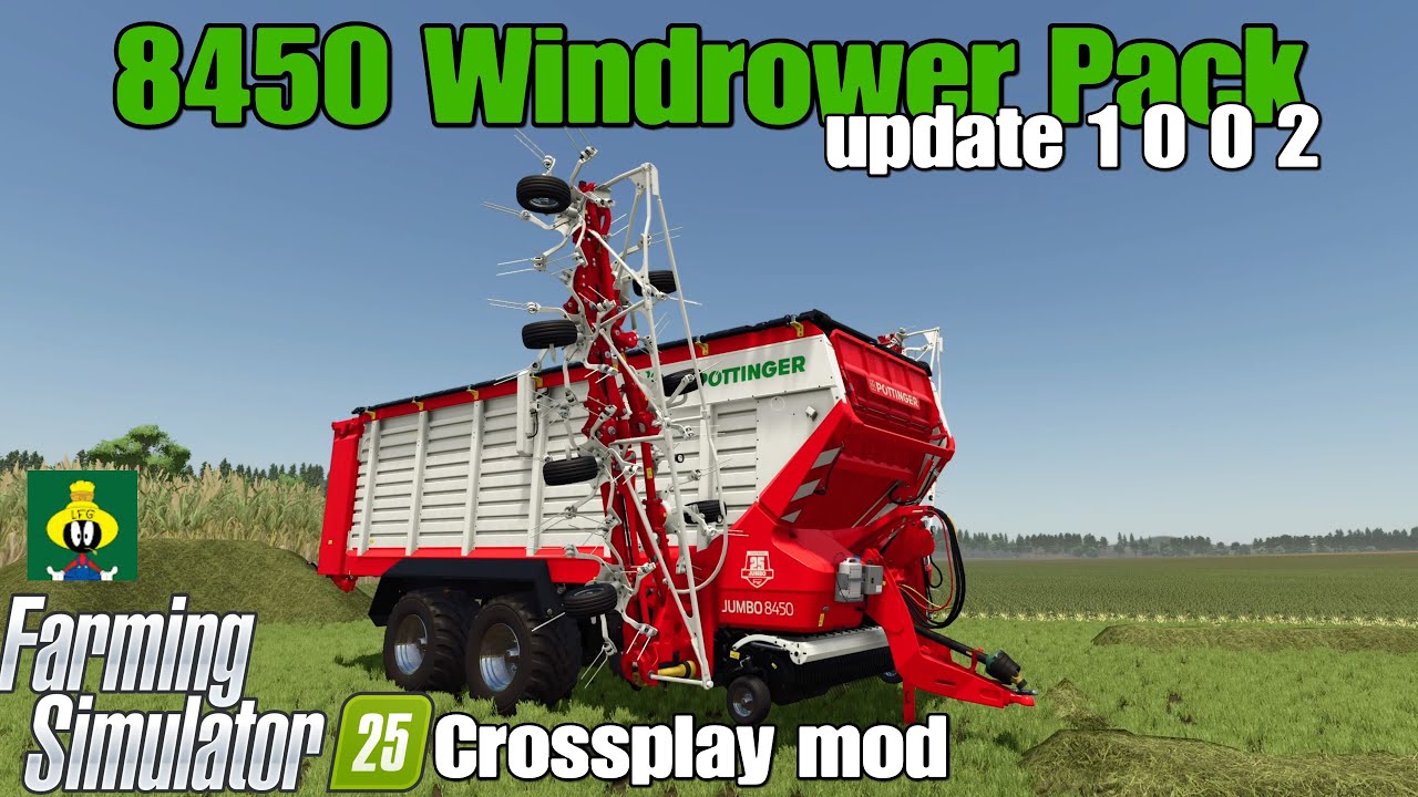8450 Windrower Pack / FS25 crossplay mod - YouTube