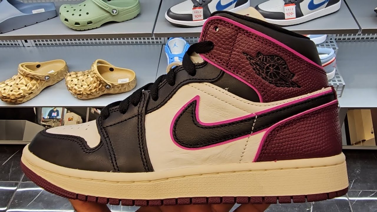 Nike Air Jordan 1 Mid SE Bordeaux 4K POV / SKU: FQ7818-101 Don Shinobi ...