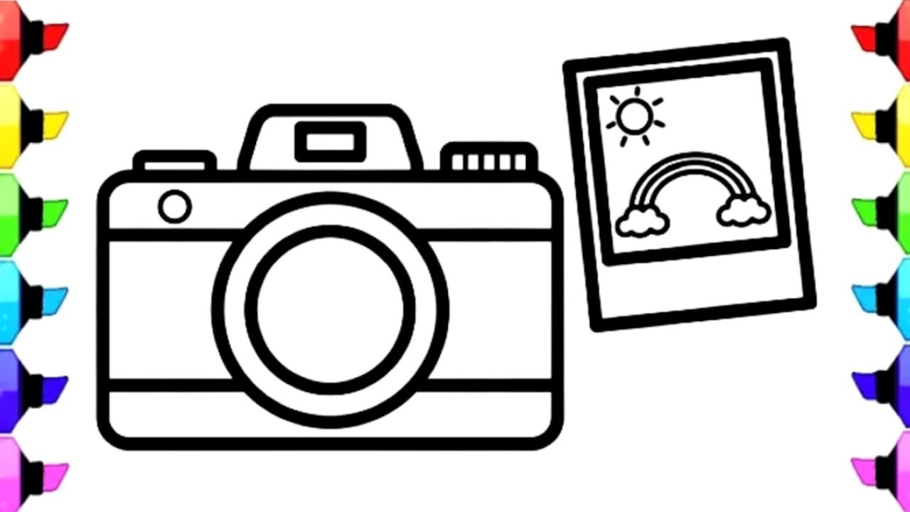 Camera Drawing Easy for Kids | Drawing, Painting and Coloring for Kids ...