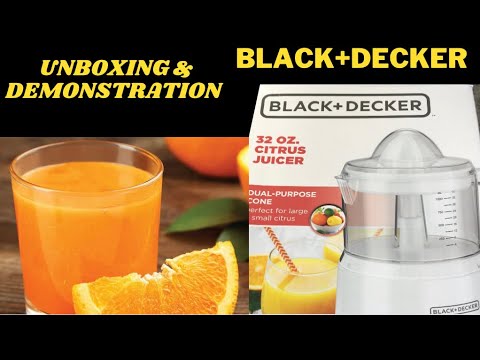 Black & Decker CJ650W CITRUS JUICER - UNBOXING And DEMONSTRATION - REVIEW .