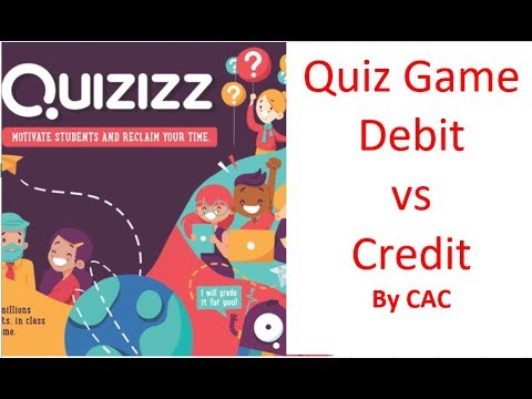 Quiz game on debit vs credit on computer - YouTube