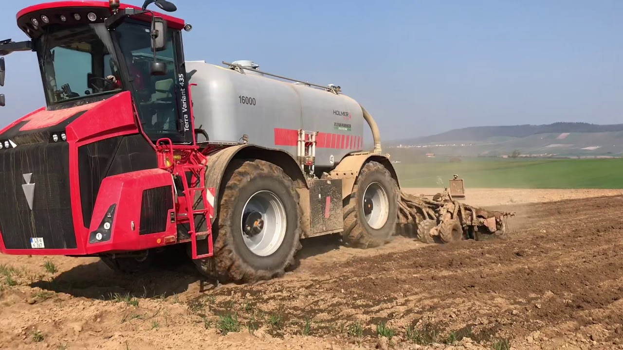 Holmer Terra Variant 435 beim Gülle Grubbern - YouTube