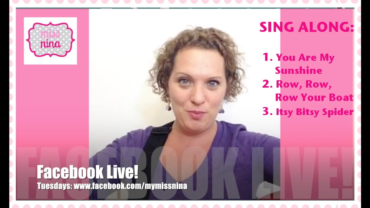 8 Minutes of Children's Songs: Miss Nina - FB Live Sing-Along - Episode ...
