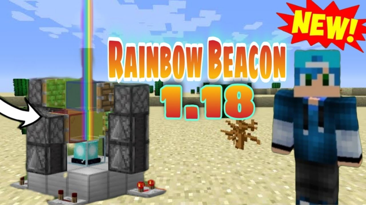 Minecraft 1.18 : How to Make A {Rainbow Beacon} in New || Easy Tutorial Bedrock,Java - YouTube