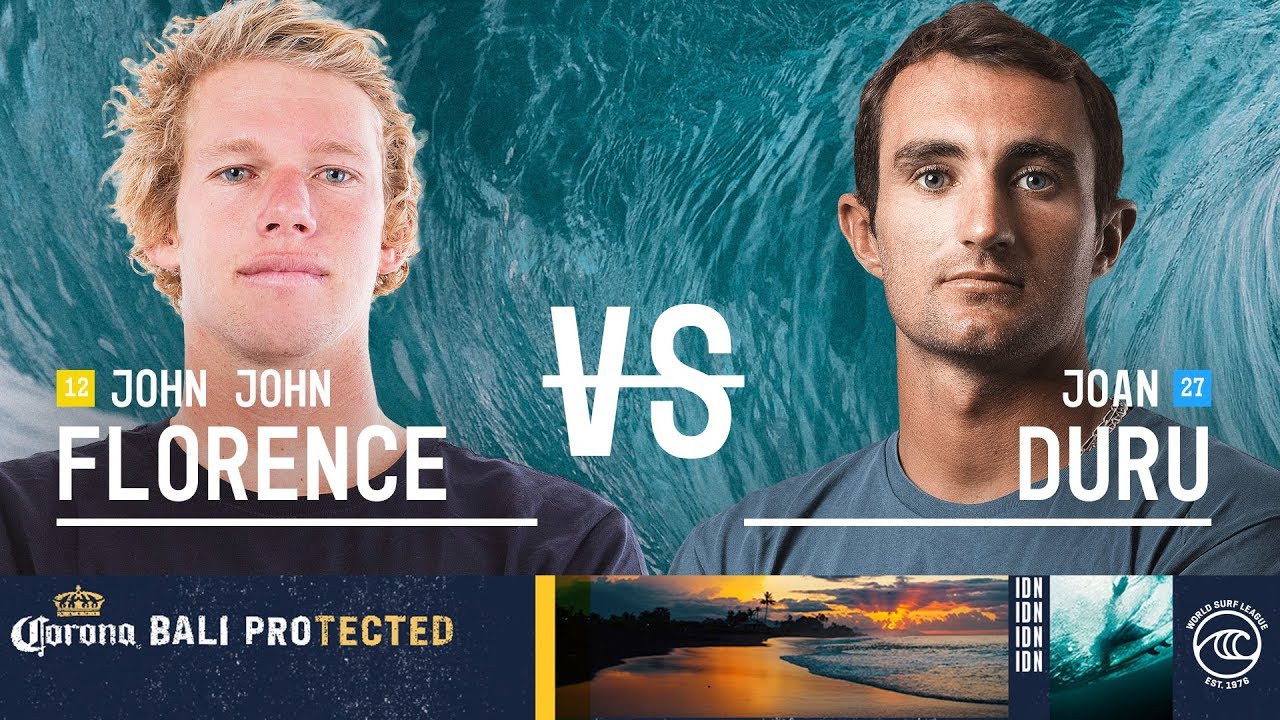John John Florence vs. Joan Duru - Round of 32, Heat 3 - Corona Bali ...