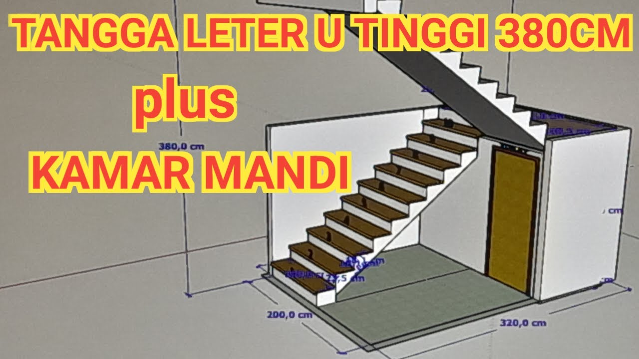 Tangga leter u plus kamar mandi. model dan pembagiannya. - YouTube