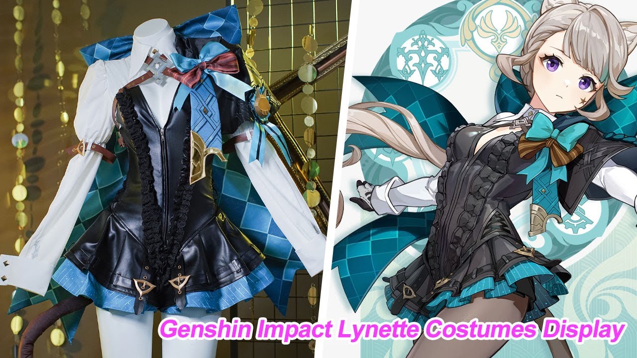 Genshin Impact Lynette Cosplay Costumes Display - YouTube
