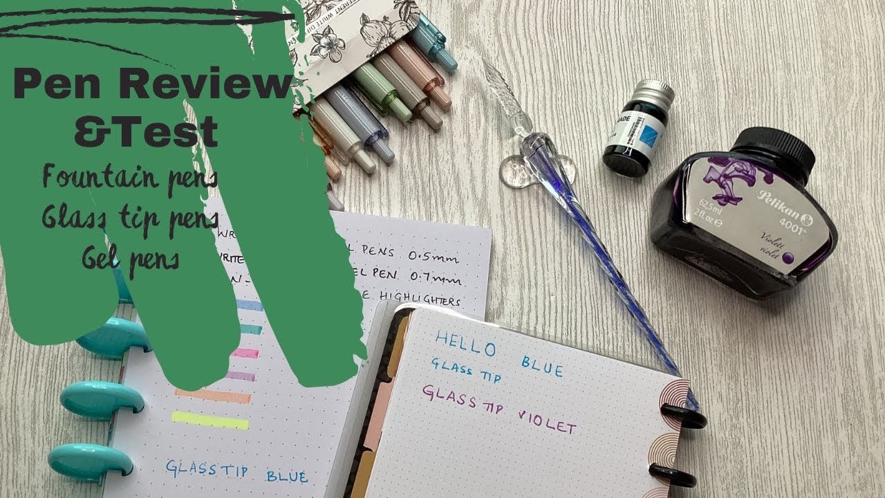 How to use Calligraphy/ Glass tip pen, Fountain Pen Test, review ...