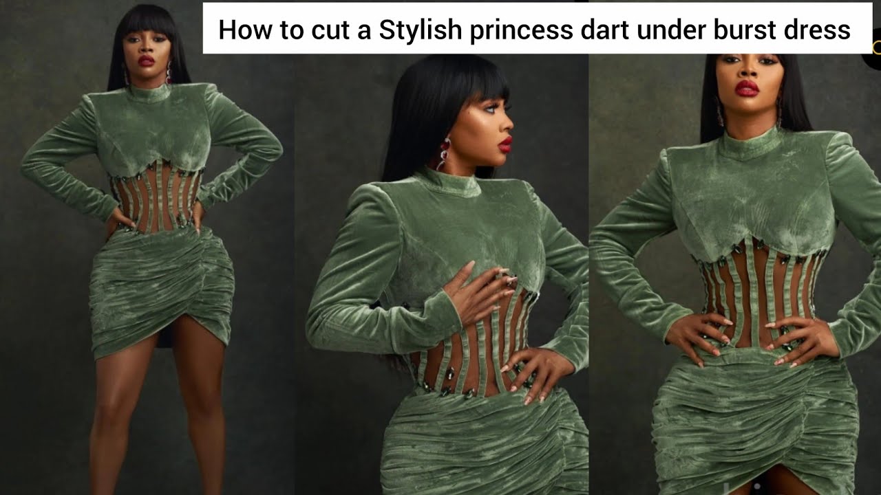 How to cut a stylish princess dart under burst corset #sewingtutorial ...