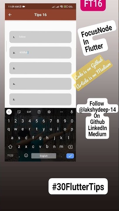 FT16 FocusNode In Flutter | #focusNode #Flutter #30FlutterTips #lakshydeepVikram - YouTube