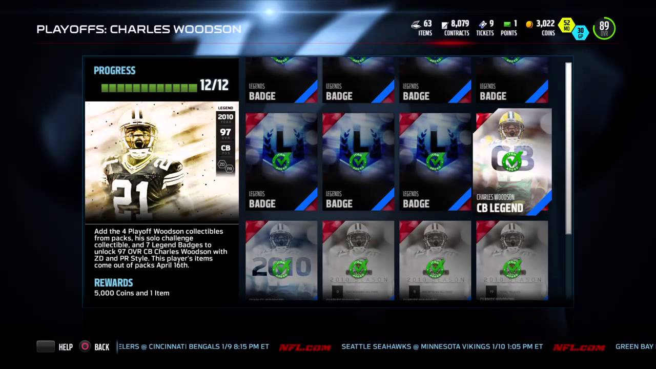 Madden 16 MUT 97 Ovr CB C.Woodson - YouTube