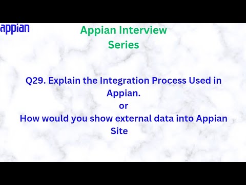 29. Explain the Integration process in appian - YouTube