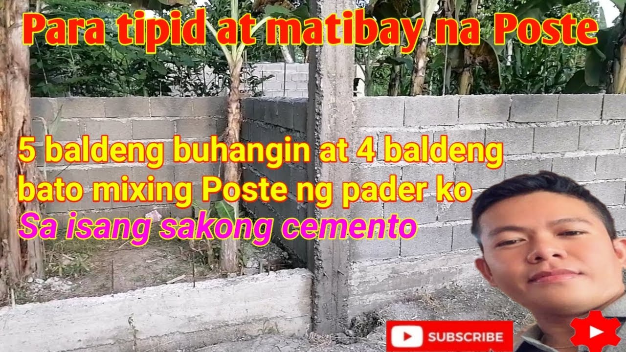 Isang sakong cemento ilang baldeng buhangin bato pang buhos ng Poste sa ...