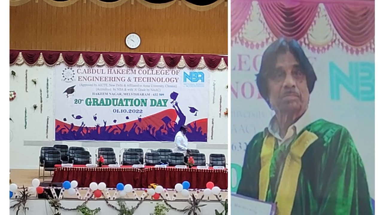 20th graduation of C Abdul Hakeem college of Engineering and Technology ...