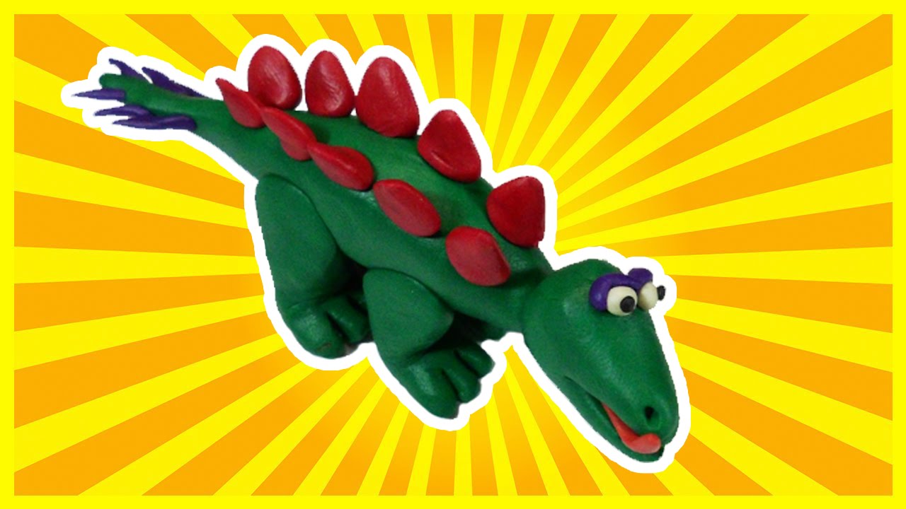 PlayDough World How To Make A Playdough Stegosaurus Dinosaur - YouTube