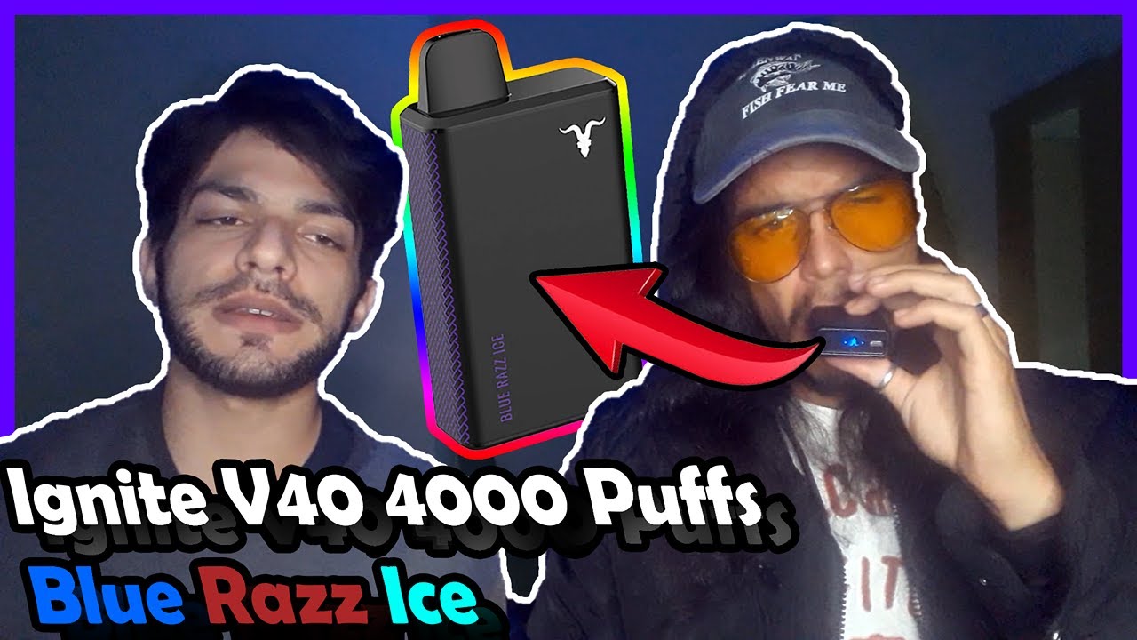 IGNITE V40 4000 PUFFS: BLUE RAZZ ICE - YouTube