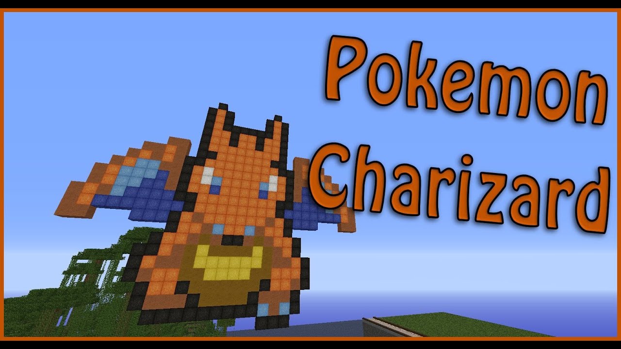 ☠ Minecraft ☠ Charizard Pokemon Pixel Art Tutorial Build - YouTube