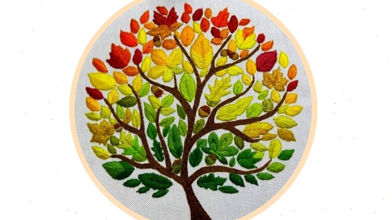 HOW TO LEAFY TREE EMBROIDERY KIT | HAND EMBROIDERY KIT FOR BEGINNERS ...