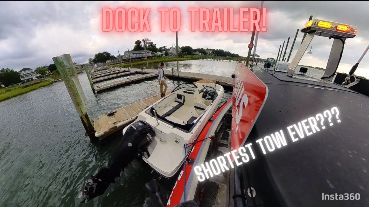 Dock to Trailer | Bayliner | Rainy Haul Out to Dry Stack | Hip Tow ...