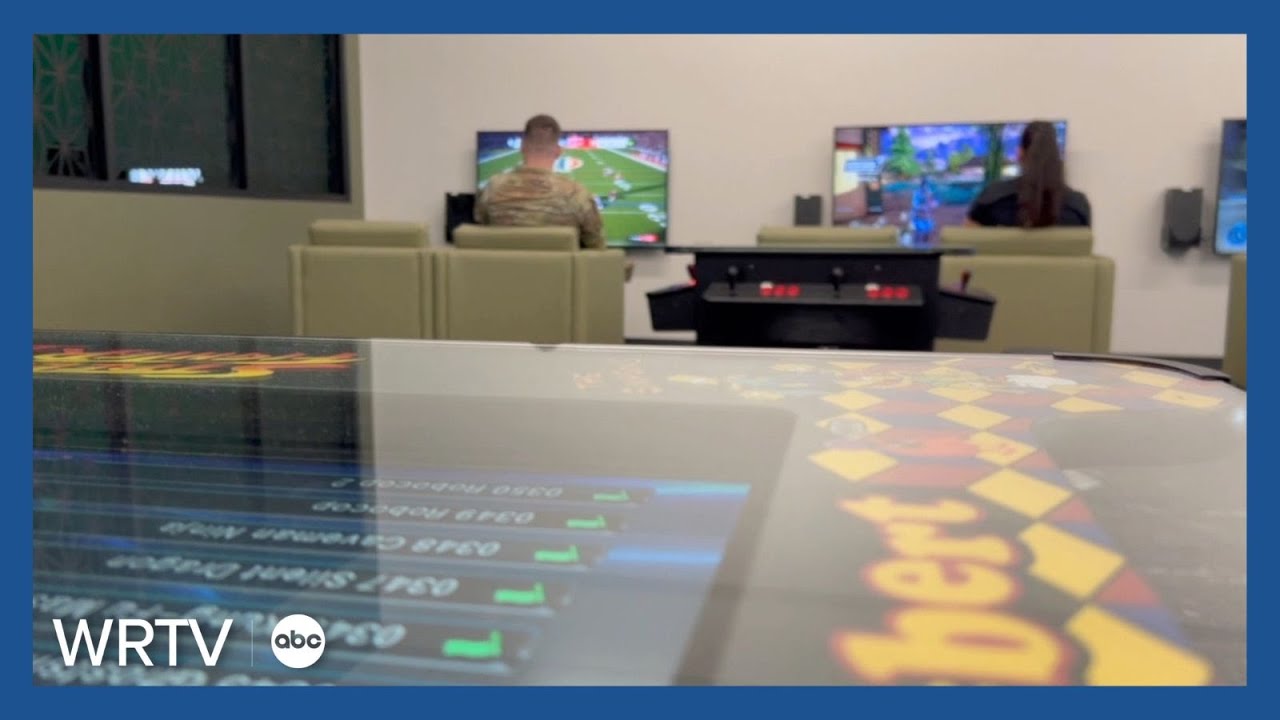 USO provides new gaming space at Camp Atterbury - YouTube