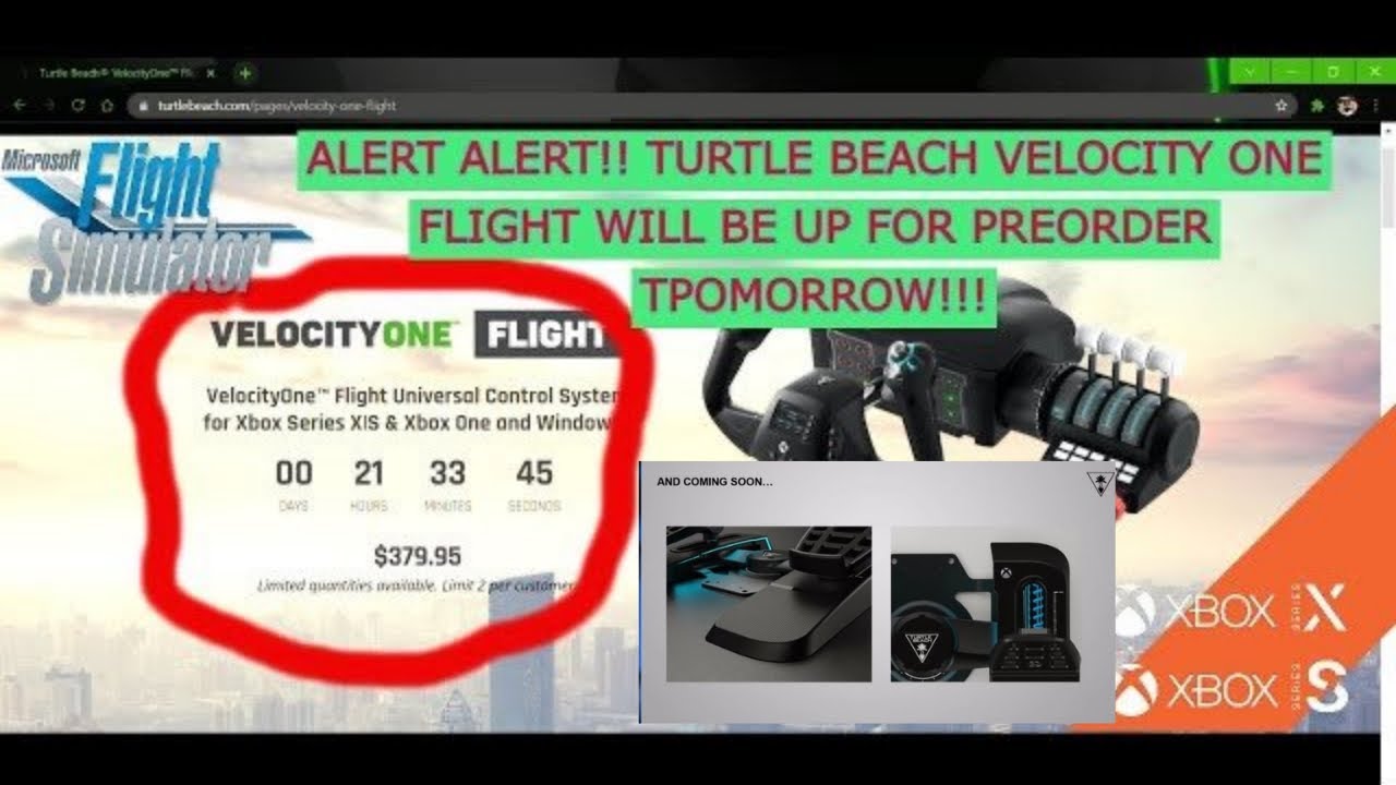 ALERT! TURTLE BEACH VELOCITY ONE FLIGHT AVAILABLE FOR PREORDER TOMORROW ...