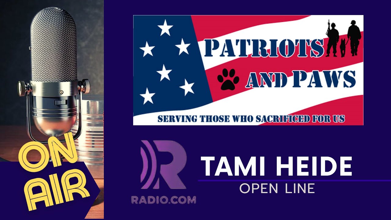 Open Line Radio Host Tami Heide Interviews Patriots and Paws - YouTube