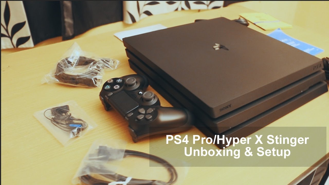 PS4 Pro, Hyper X Cloud Stinger Unboxing & First Setup (India) - YouTube